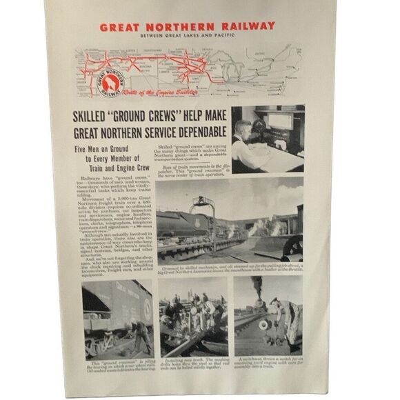 Great Northern Railway | Art | Vintage 944great Northern Railway Ground ...